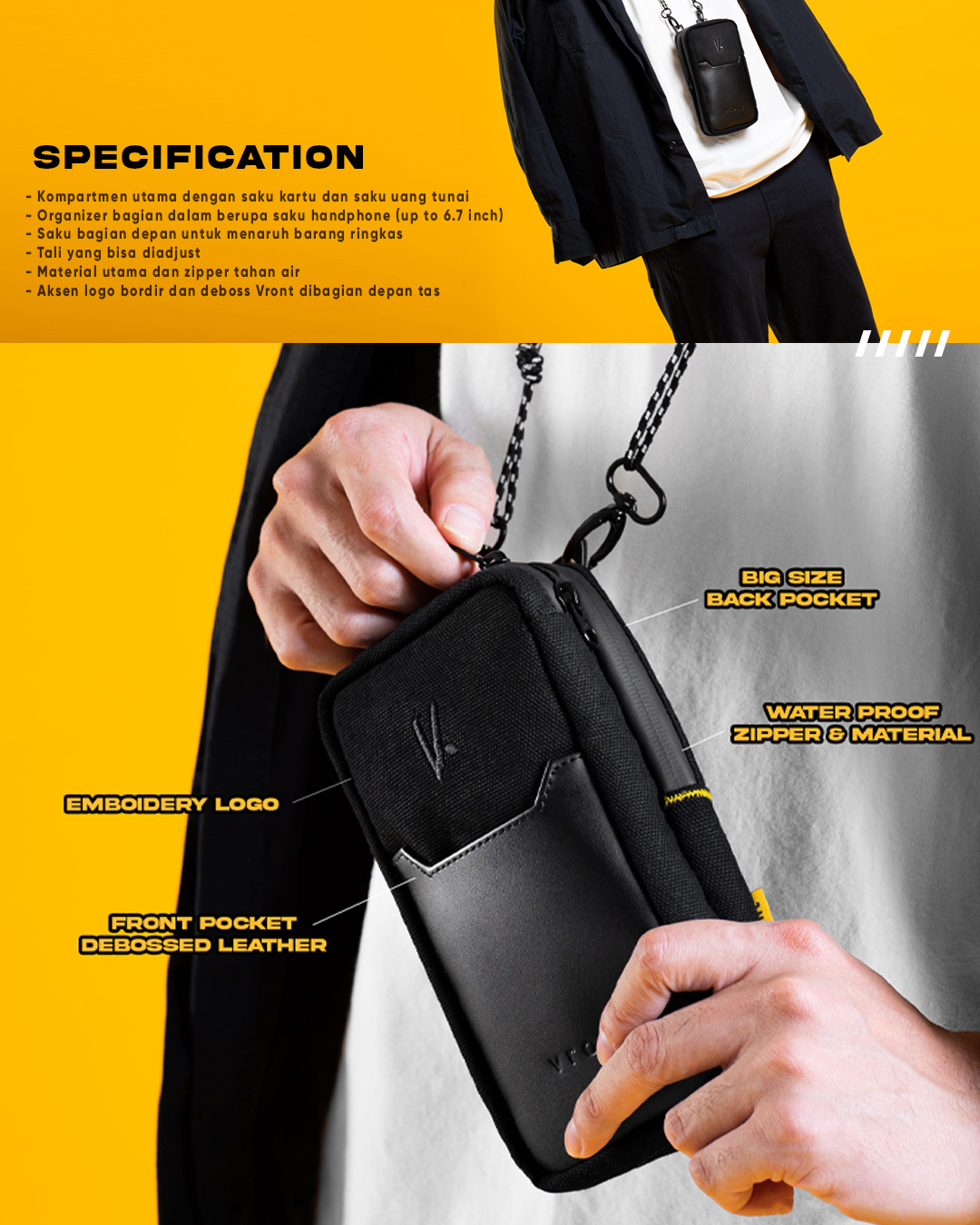 Jual VRONT - Slingbag / Hanging Wallet - Xenov | Shopee Indonesia