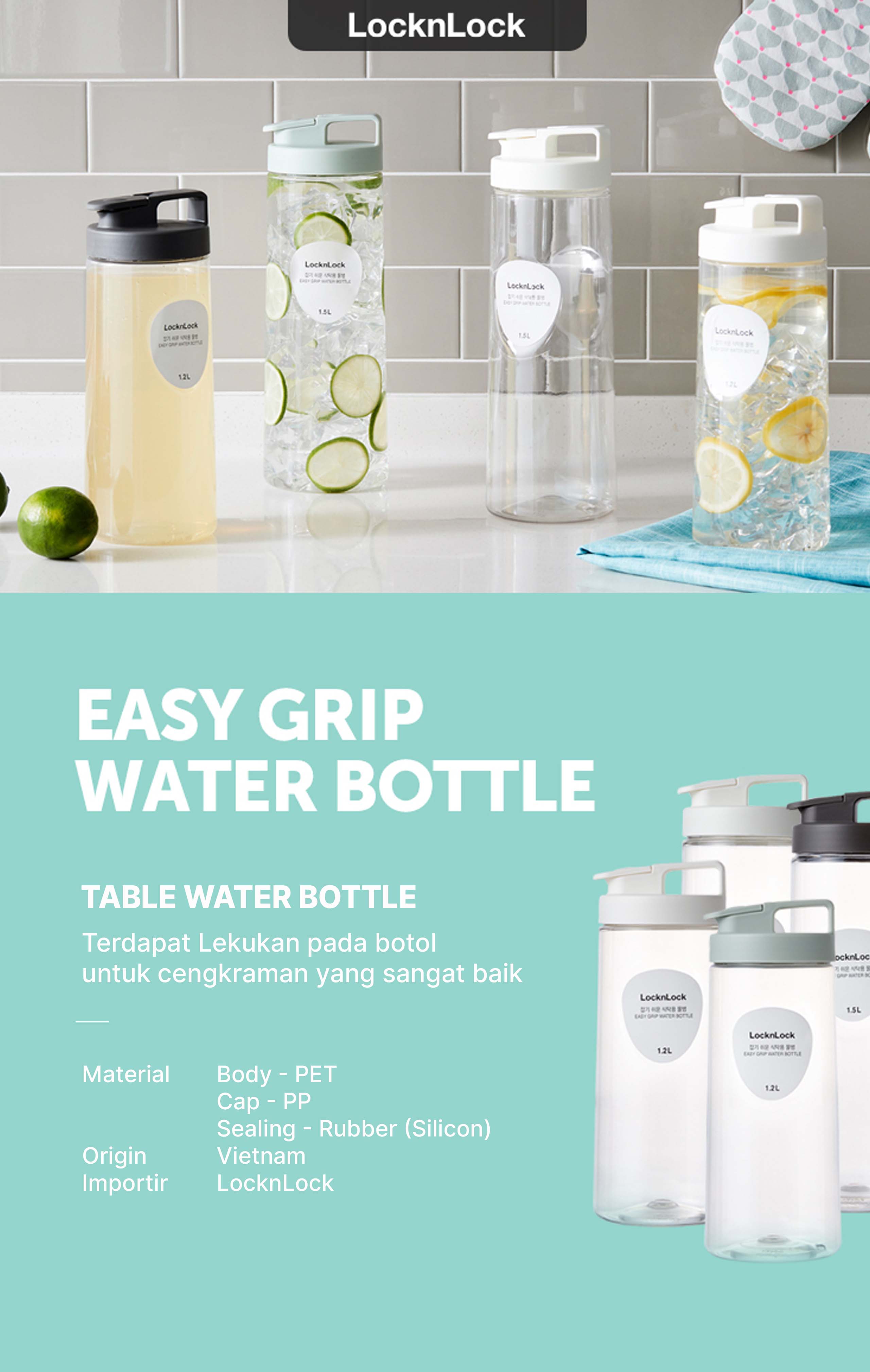 Jual LocknLock Easy Grip Botol Minum 1.2L | Shopee Indonesia