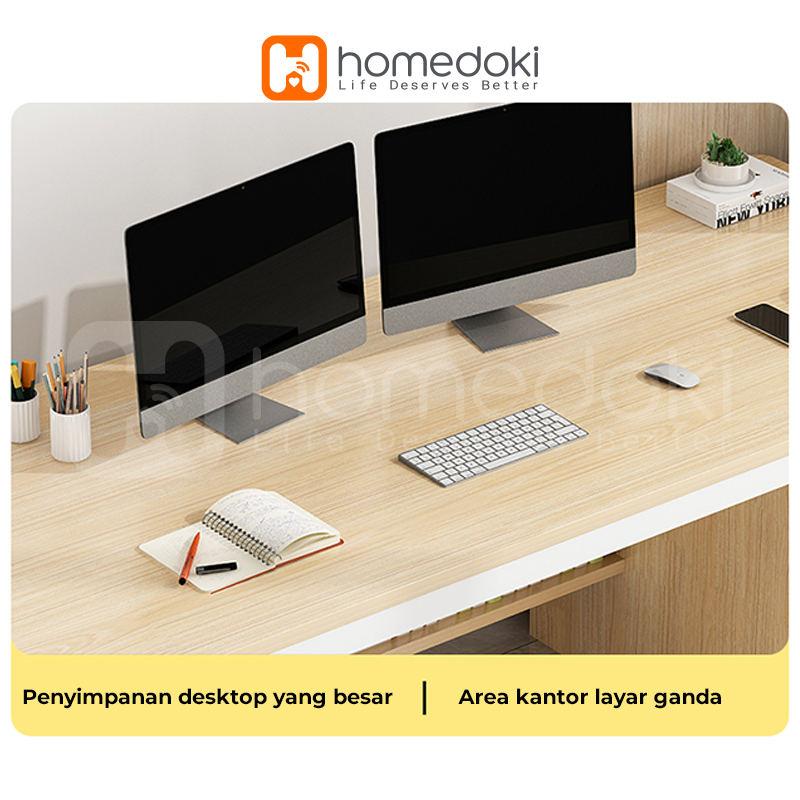 Jual Homedoki Meja Kantor / Meja Komputer / Meja Kerja Minimalis / 120cm Meja Belajar / Meja ...