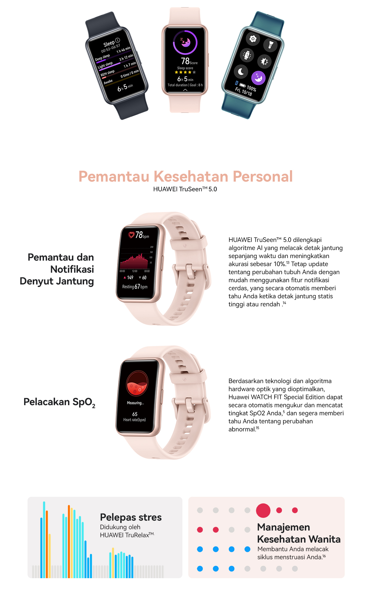 Jual HUAWEI WATCH FIT Special Edition Smartwatch | 1.64 HD AMOLED | 24/7 Active Health ...