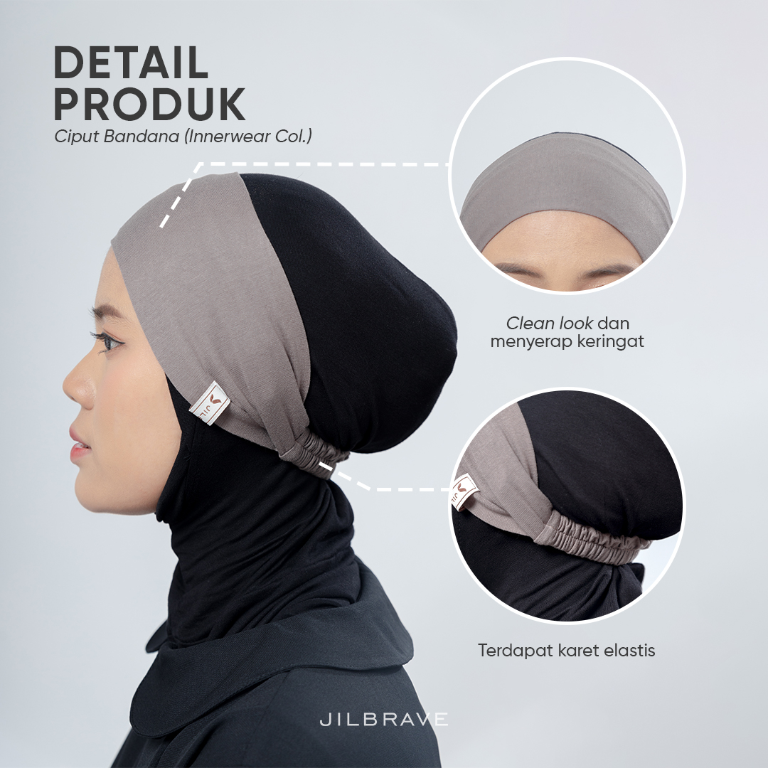 Jual Jilbrave Ciput Bandana Bando Inner Hijab Anti Pusing Bahan Rayon ...