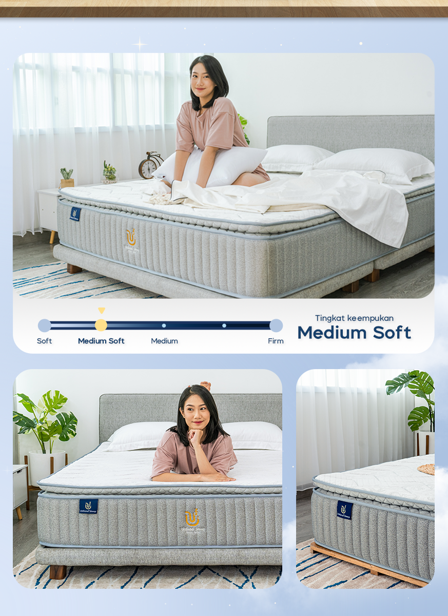 Jual Uniland Sleep Kasur Pocket Spring Latex HR Single Pillowtop 30cm ...
