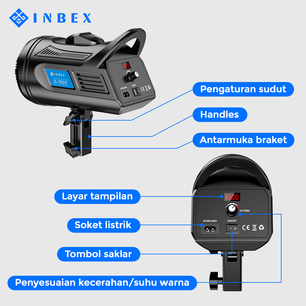 Jual INBEX Lighting 100S Lampu Live streaming Softbox Lighting LED ...