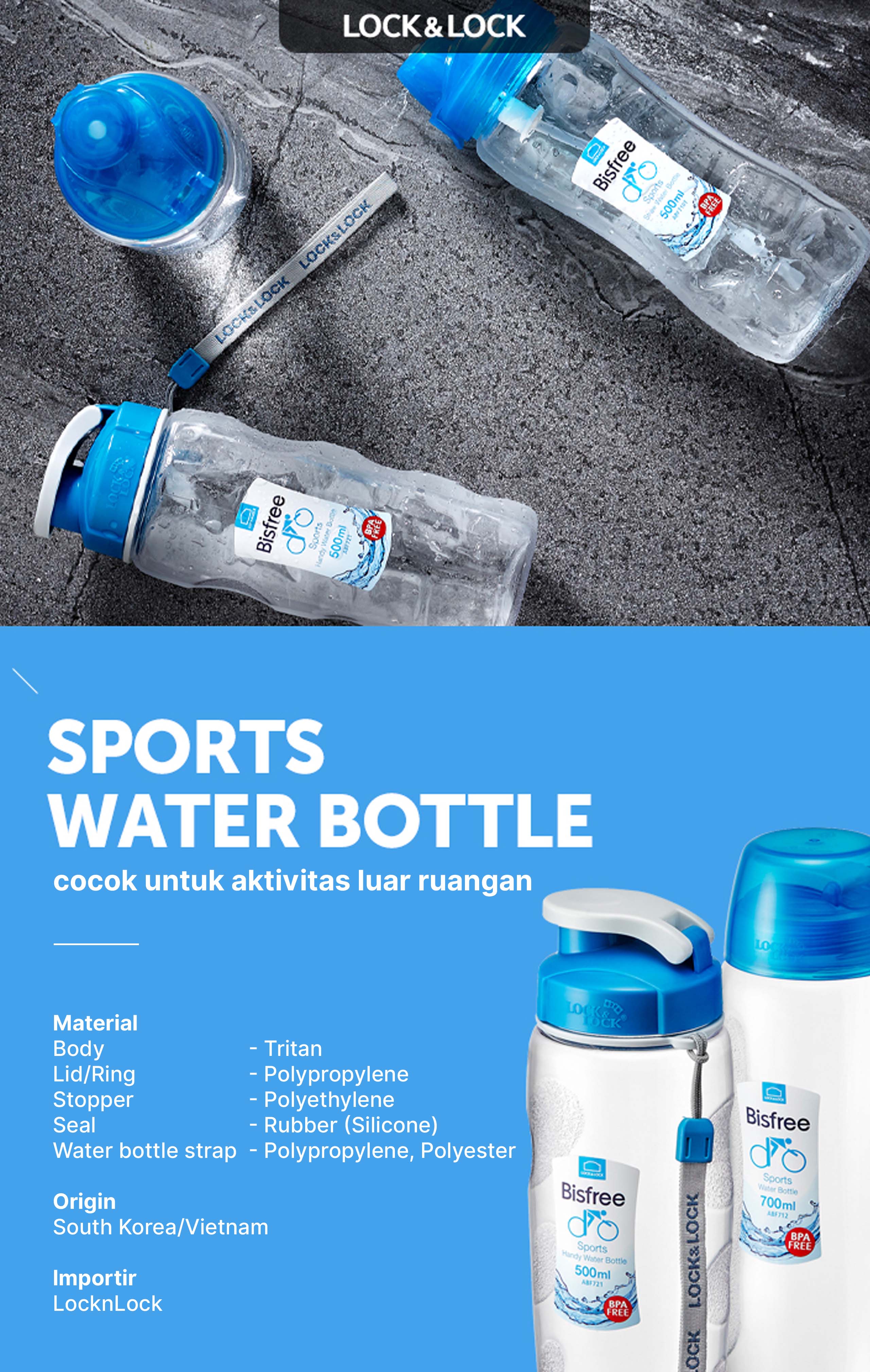 Jual LocknLock Water Sports Bottle 500ml - ABF710 | Shopee Indonesia