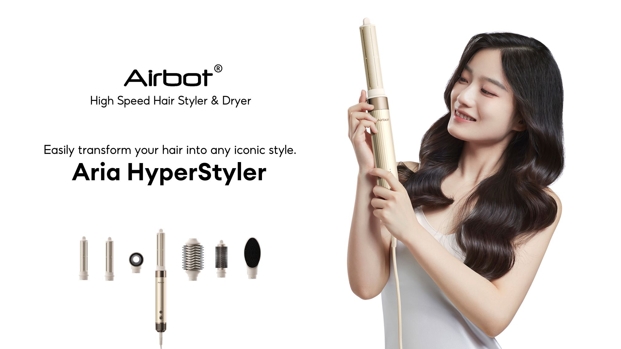 Jual [NEW LAUNCH] Airbot Aria HyperStyler High Speed Hair Dryer & Multi Hair Styler | Auto Wrap ...