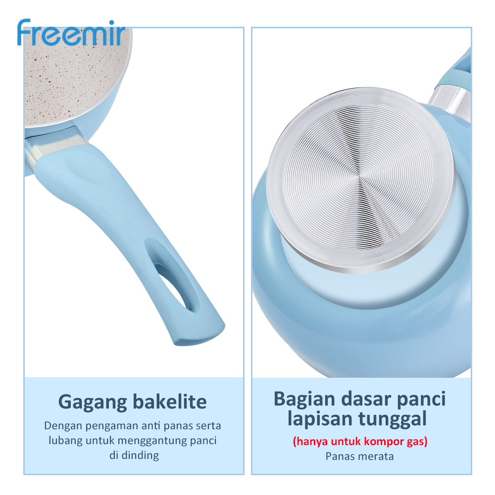 Jual [OFFICIAL] freemir Panci Susu 16 cm Warna Biru Anti Lengket ...
