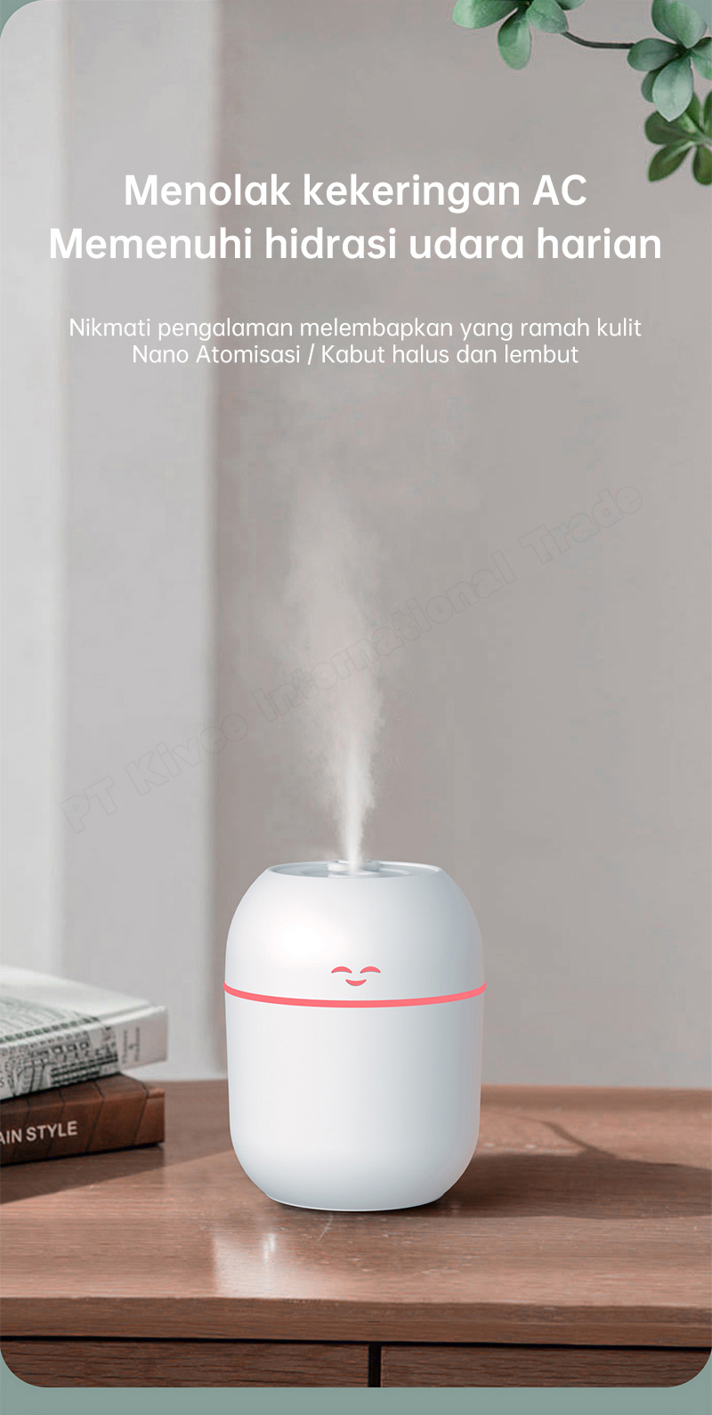 Jual Humidifier BASIKE Pelembab Volume besar Lampu Malam Berwarna-warni ...