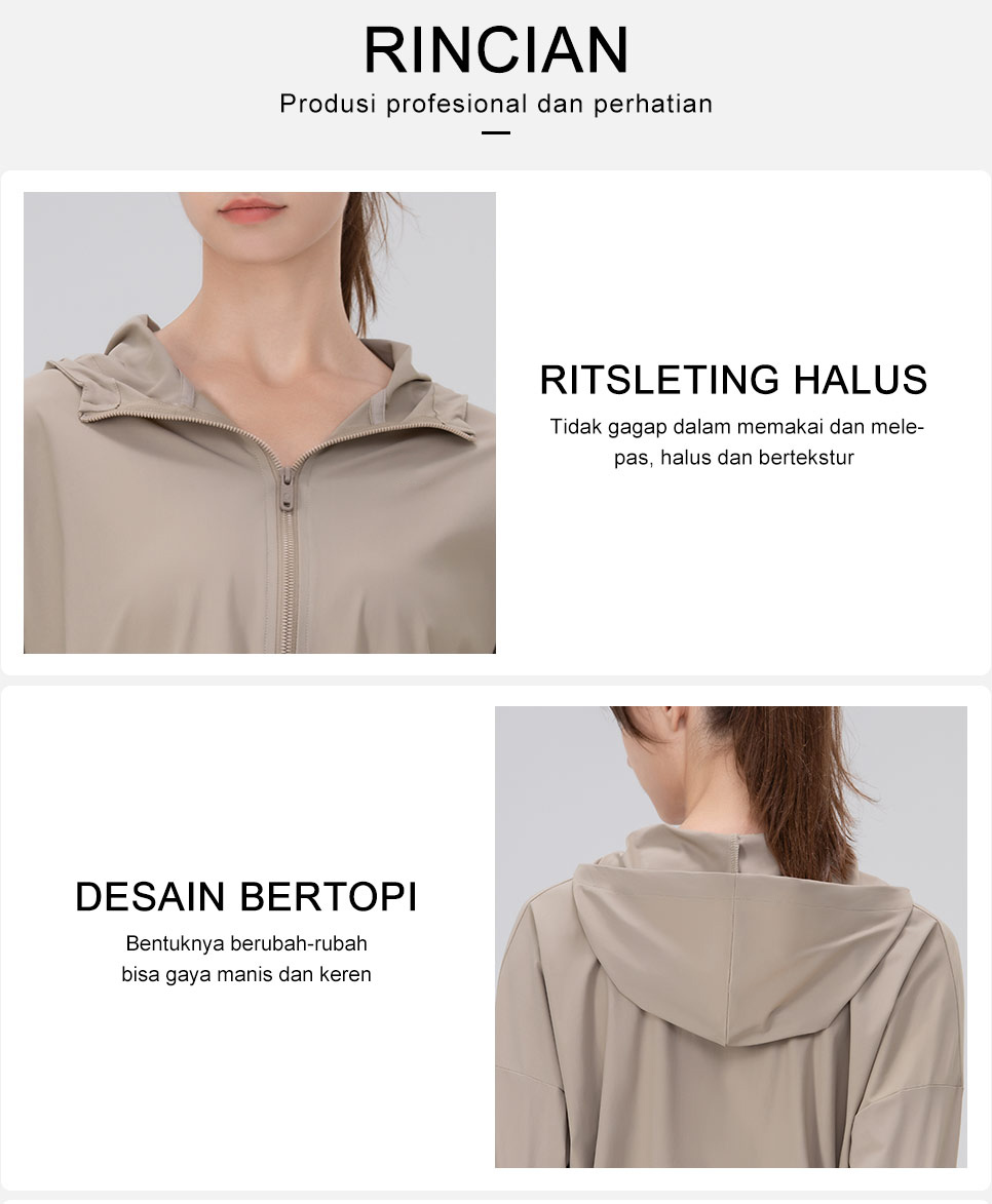 Jual Reytorrm Jaket Olahraga Wanita Jaket Anti UV UPF50+（WT006) | Shopee Indonesia