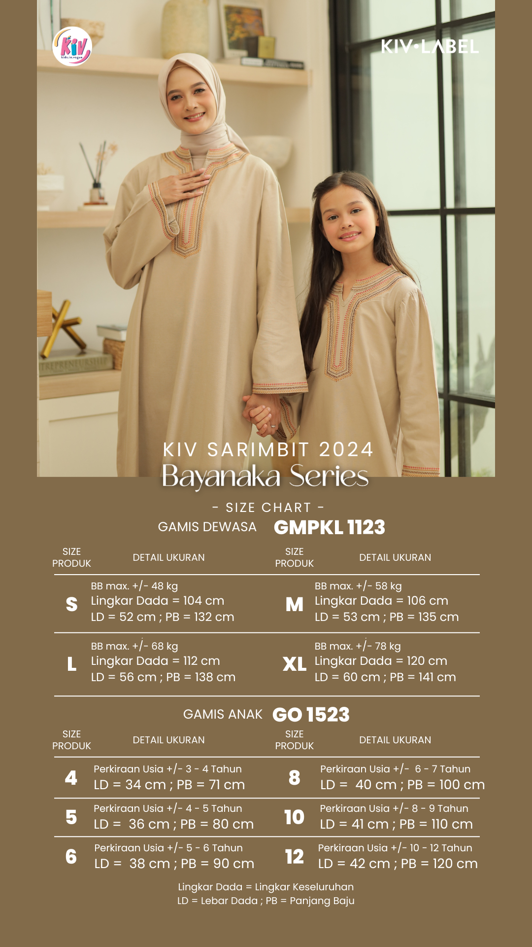 Jual KIV Sarimbit Cream Bayanaka Series GMPKL 1123 KKL 40 GO 1523 KSC 40 Atta Aurel | Shopee ...