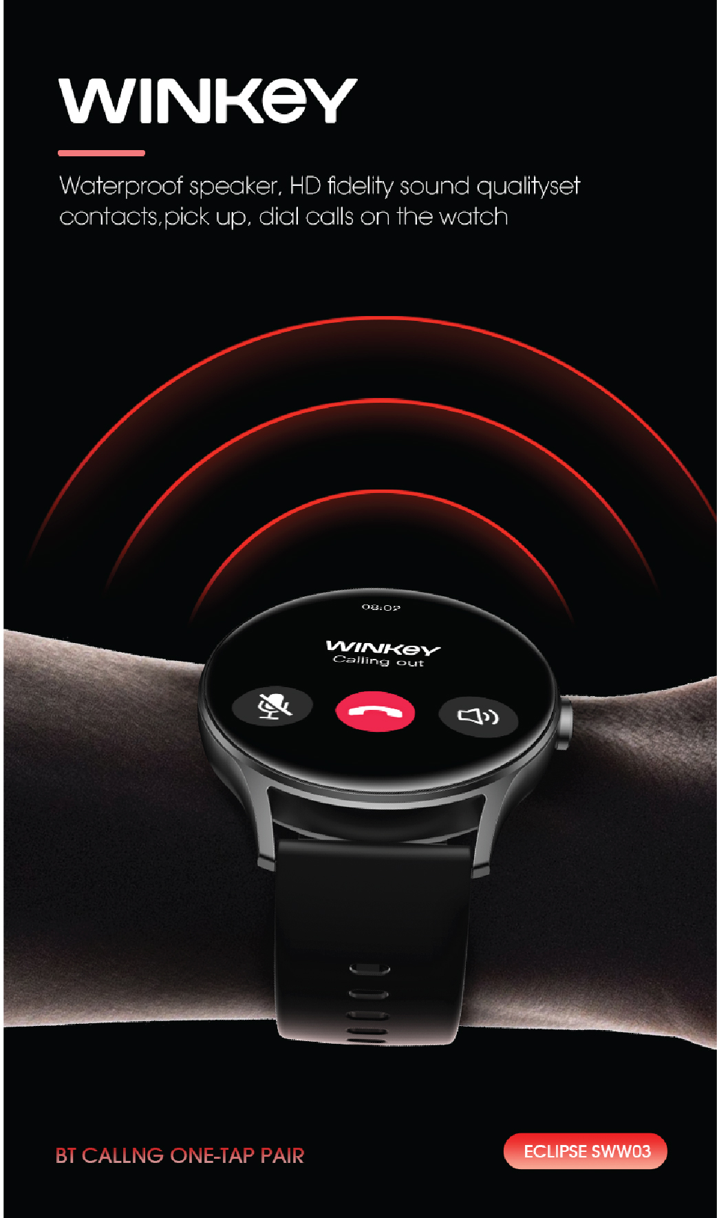 Jual WINKEY Smartwatch Eclipse Bluetooth Call Long Battery Life - SWW03 | Shopee Indonesia