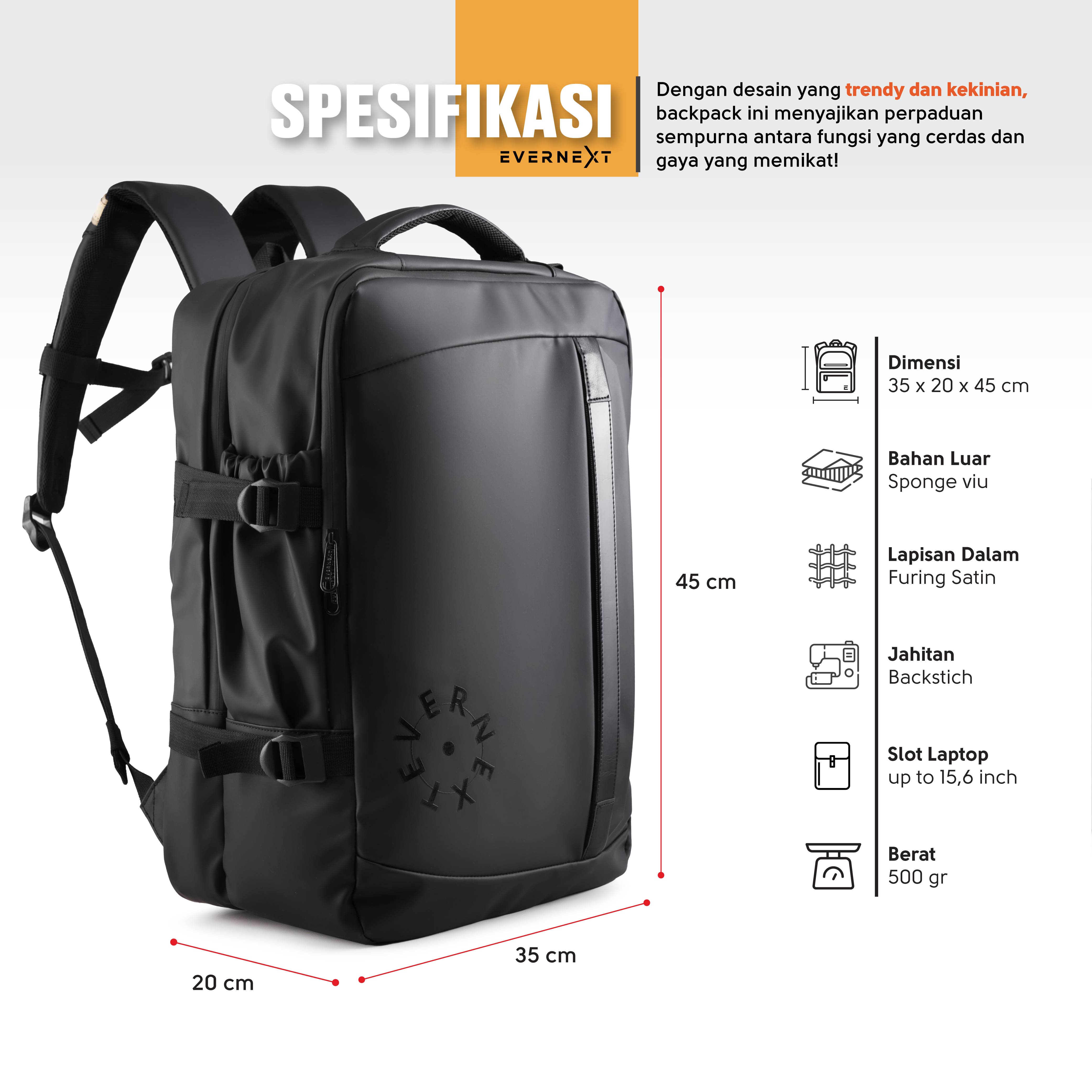 Jual Evernext - Tas Ransel Pria Waterproof Backpack Outdoor Pria Tas ...