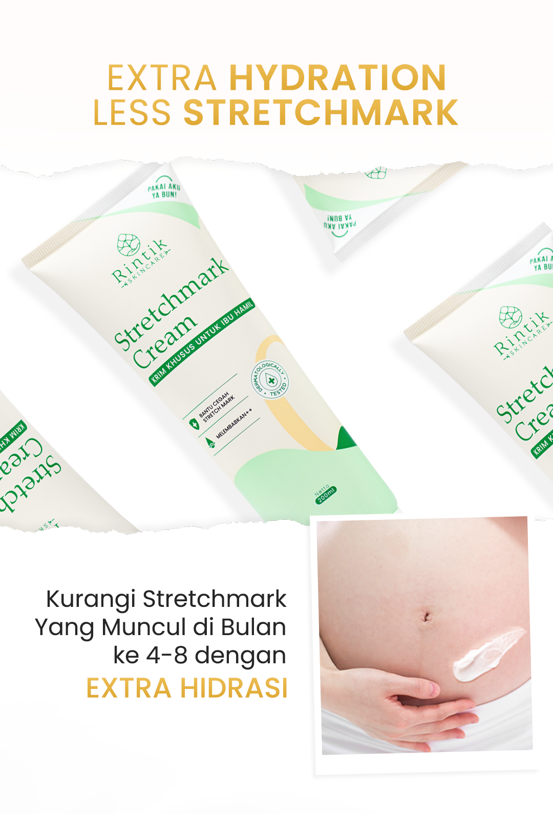 Jual Bundling Rintik Stretch Mark Cream + Stretch Mark Oil - Penghilang ...