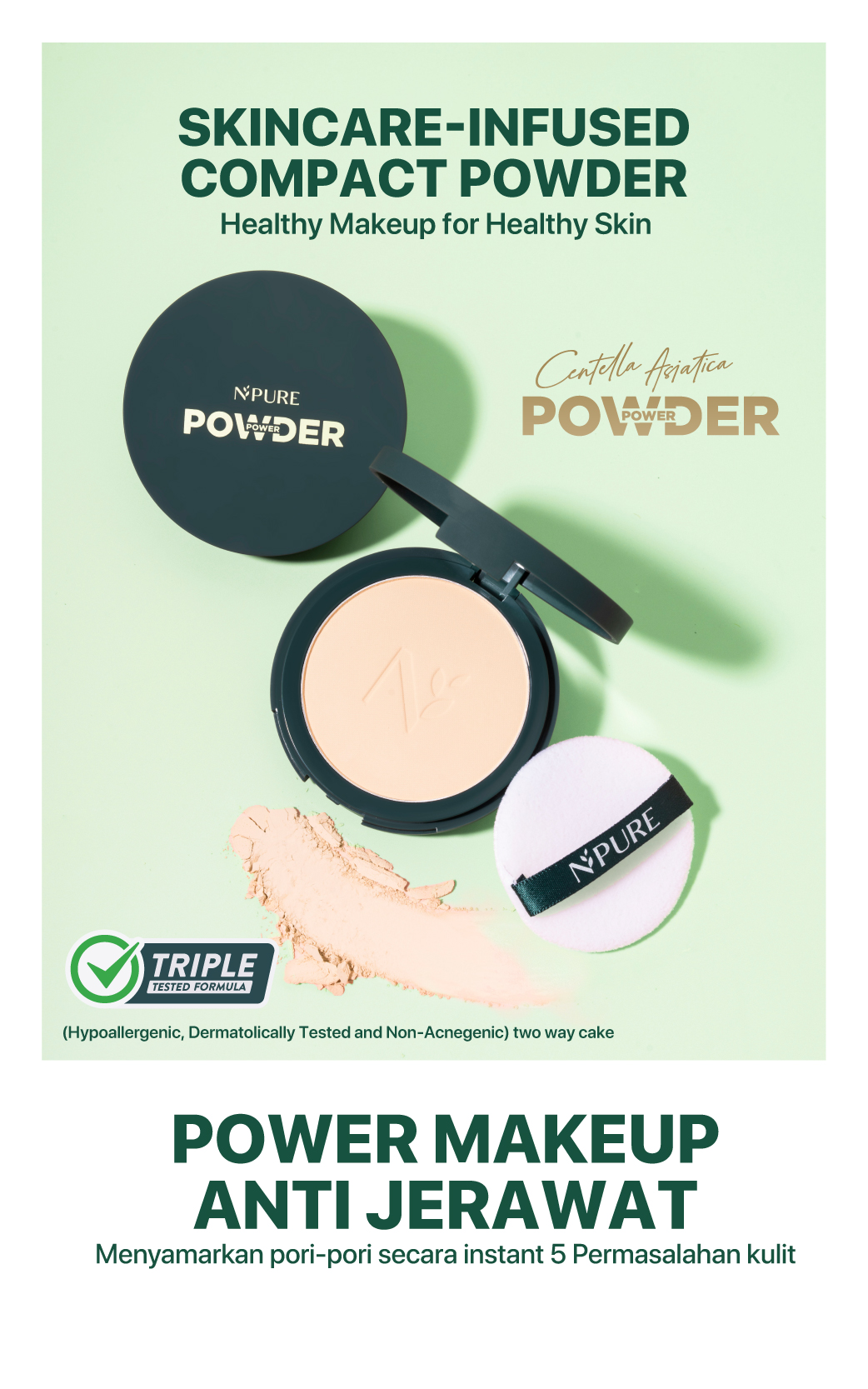Jual NPURE ACNE POWER COVER Power Powder / Bedak Cover Jerawat / Powder ...