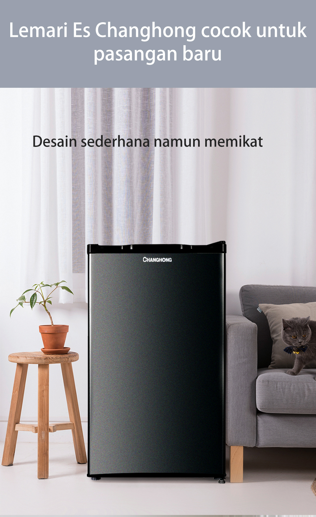 Jual TERLARIS Changhong Kulkas 1 pintu Lemari Es Kapasitas 100 Liter ...