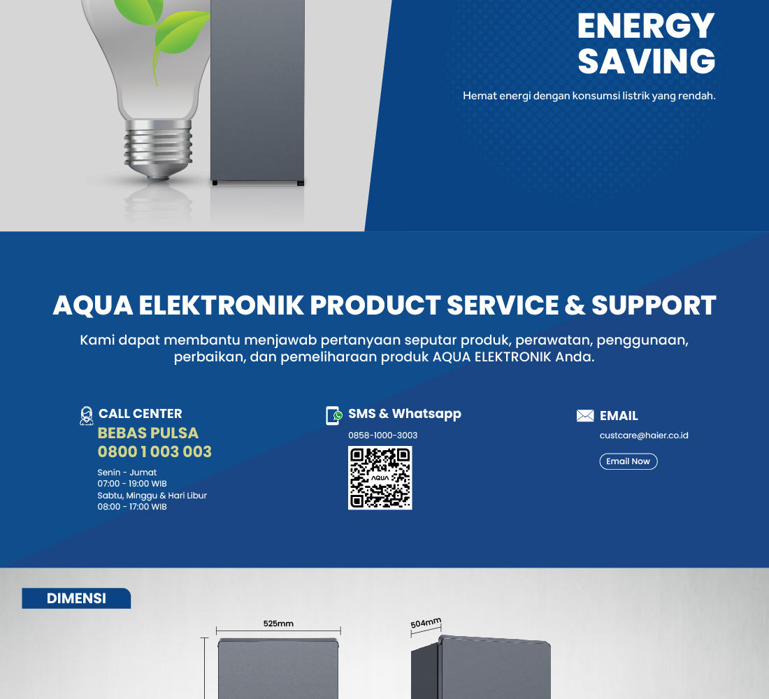 Jual AQUA Elektronik AQR-D225(MLS) 1Door 180 L [Light Silver] - Giant ...