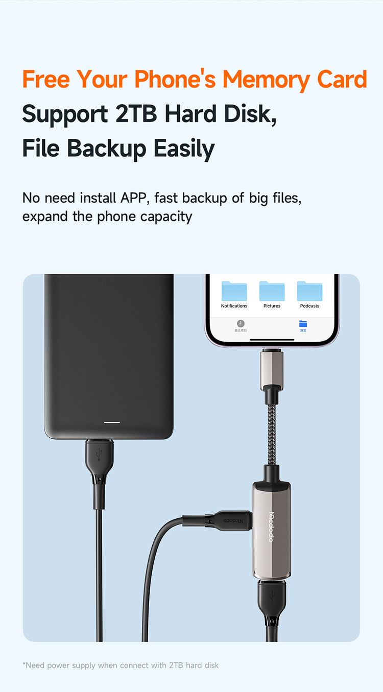 Jual MCDODO Adapter OTG iPhone to USB 3.0 Flashdisk Hardisk with ...