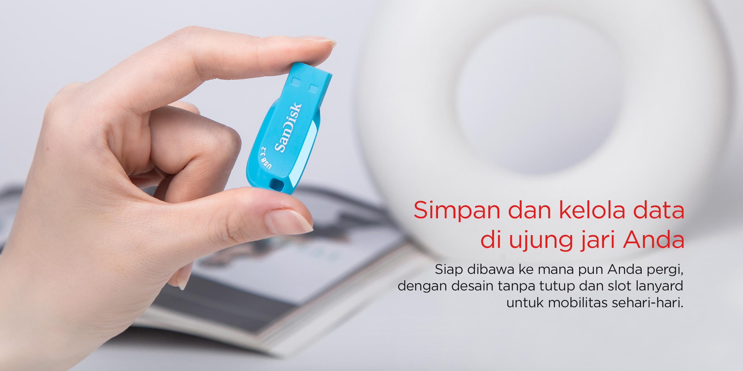 Jual SanDisk CZ410 Ultra Shift 64GB USB 3.2 (Blue / Biru) - Flash Drive ...