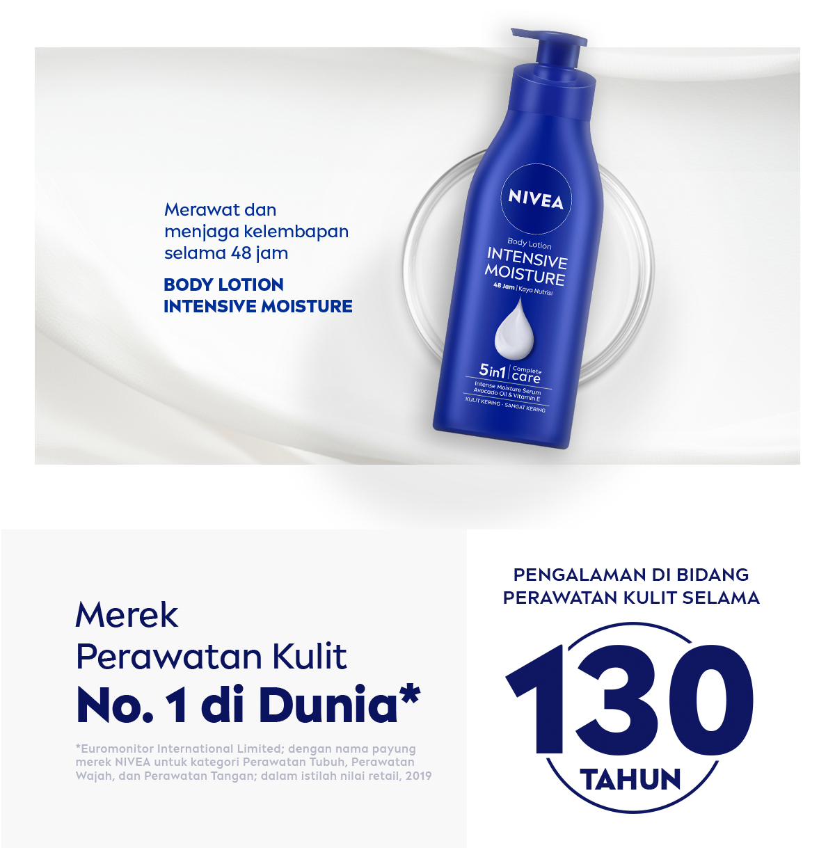 Jual NIVEA Body Lotion Intensive Moisture 380ml - Hand body lotion mositurizer 48 jam body care ...