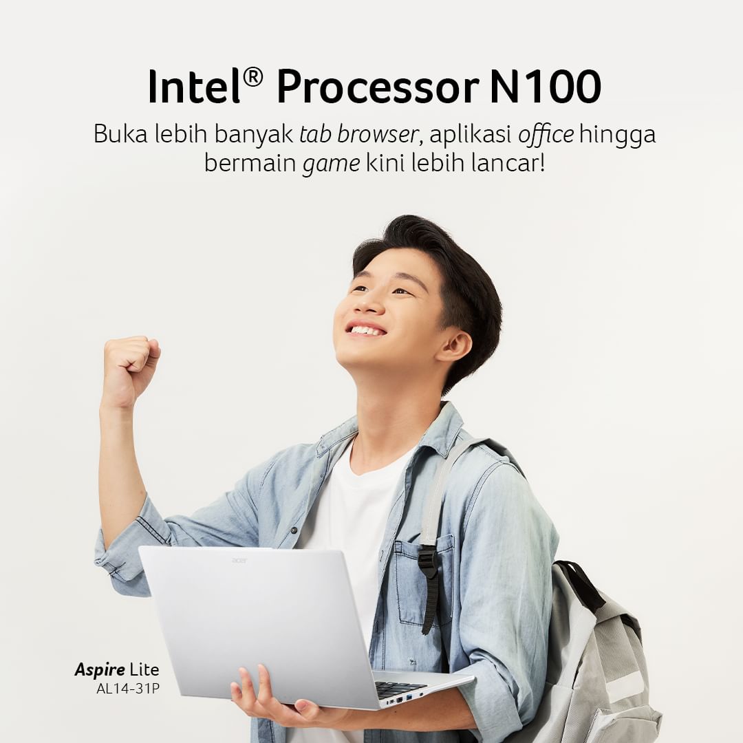 Jual (FREE WIRELESS MOUSE) ACER LAPTOP ASPIRE LITE AL14-31P-C6DD 14" WUXGA INTEL N100 RAM 8GB ...