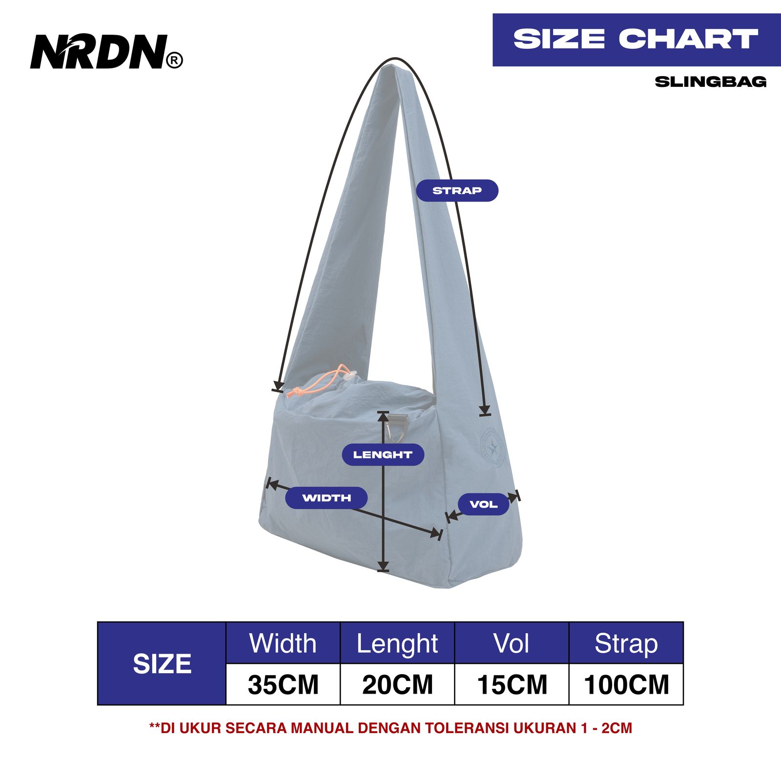 Jual NRDN Clothing Tas Selempang Nylon Crinckle SLINGBAG HAYDEN ...