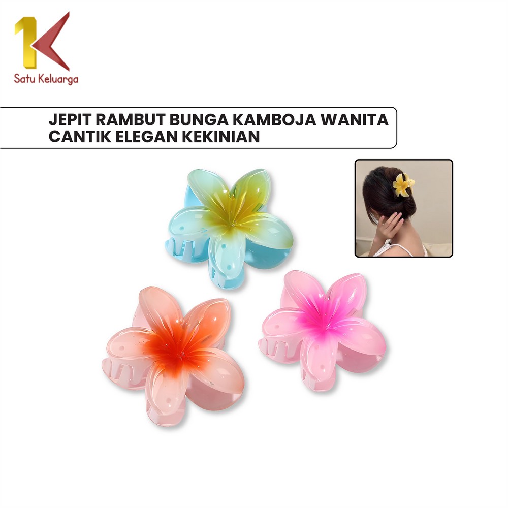 Jual Satu Keluarga Jepit Rambut Bunga Kamboja Wanita C1092 Jedai Bunga ...