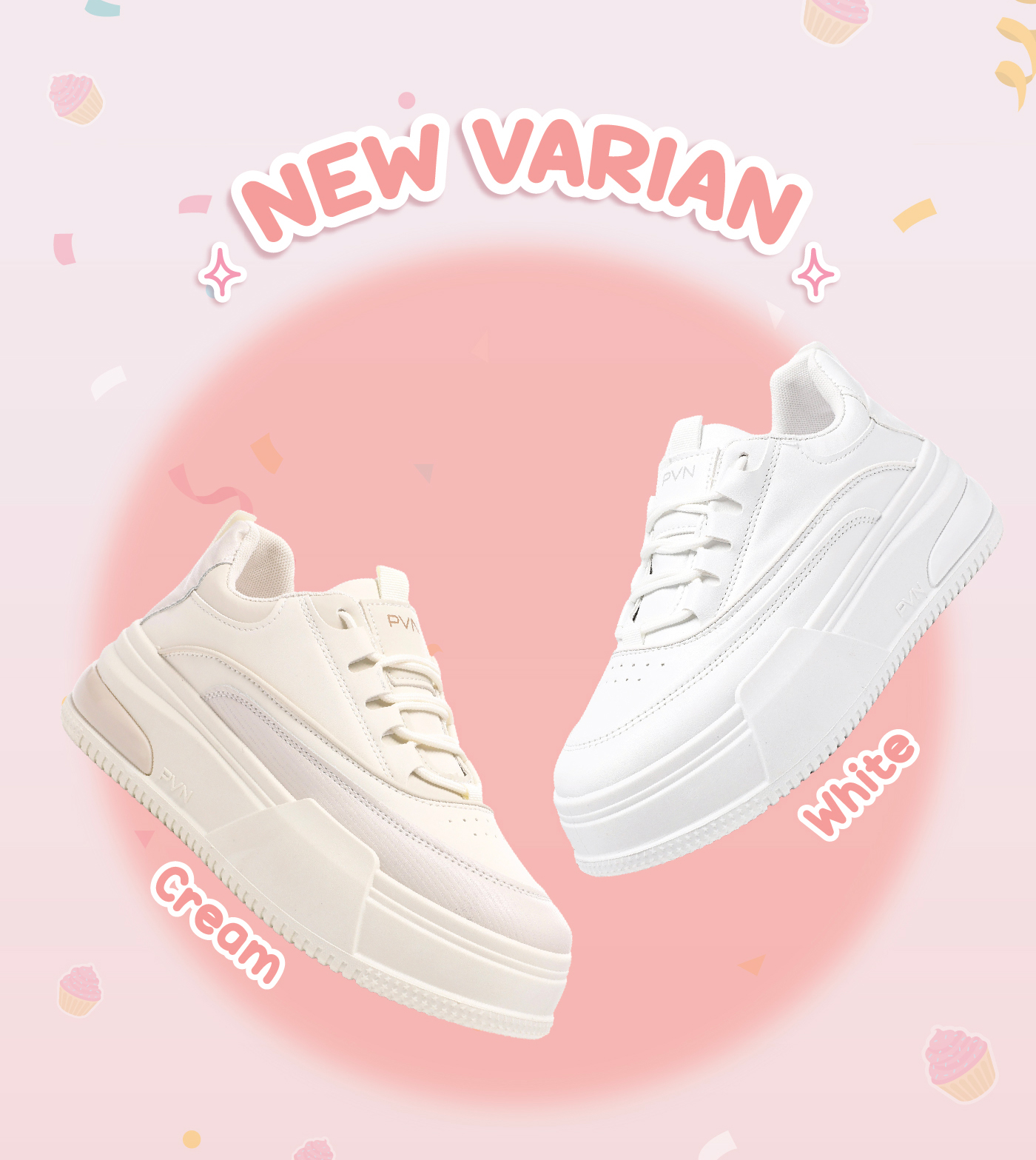 Jual PVN Jeno Sepatu Sneakers Wanita Kasual Sport Shoes Pink 438 ...