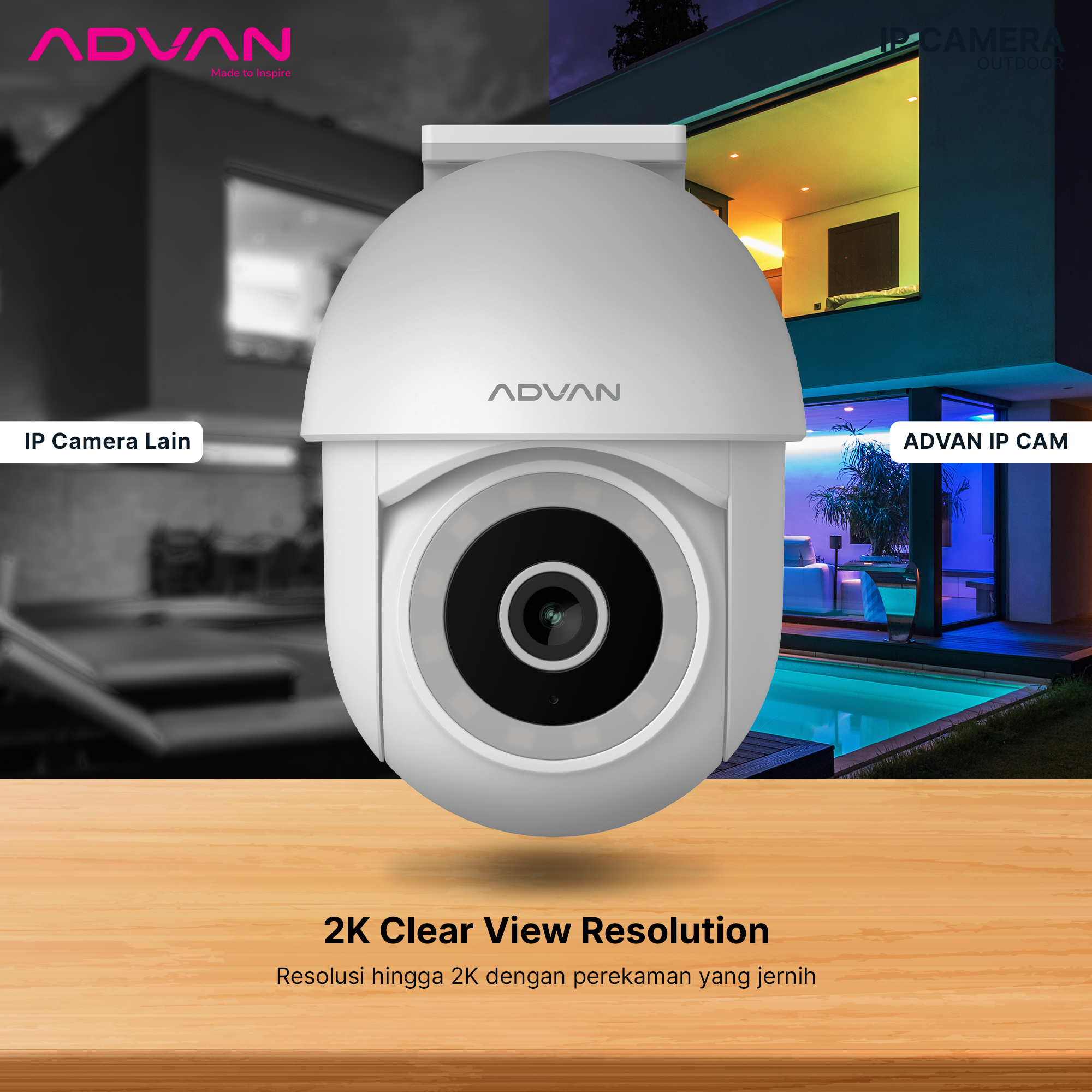 Jual ADVAN Smart AI CCTV Outdoor OD3 Smart IP Camera Waterproof 3MP 2K ...