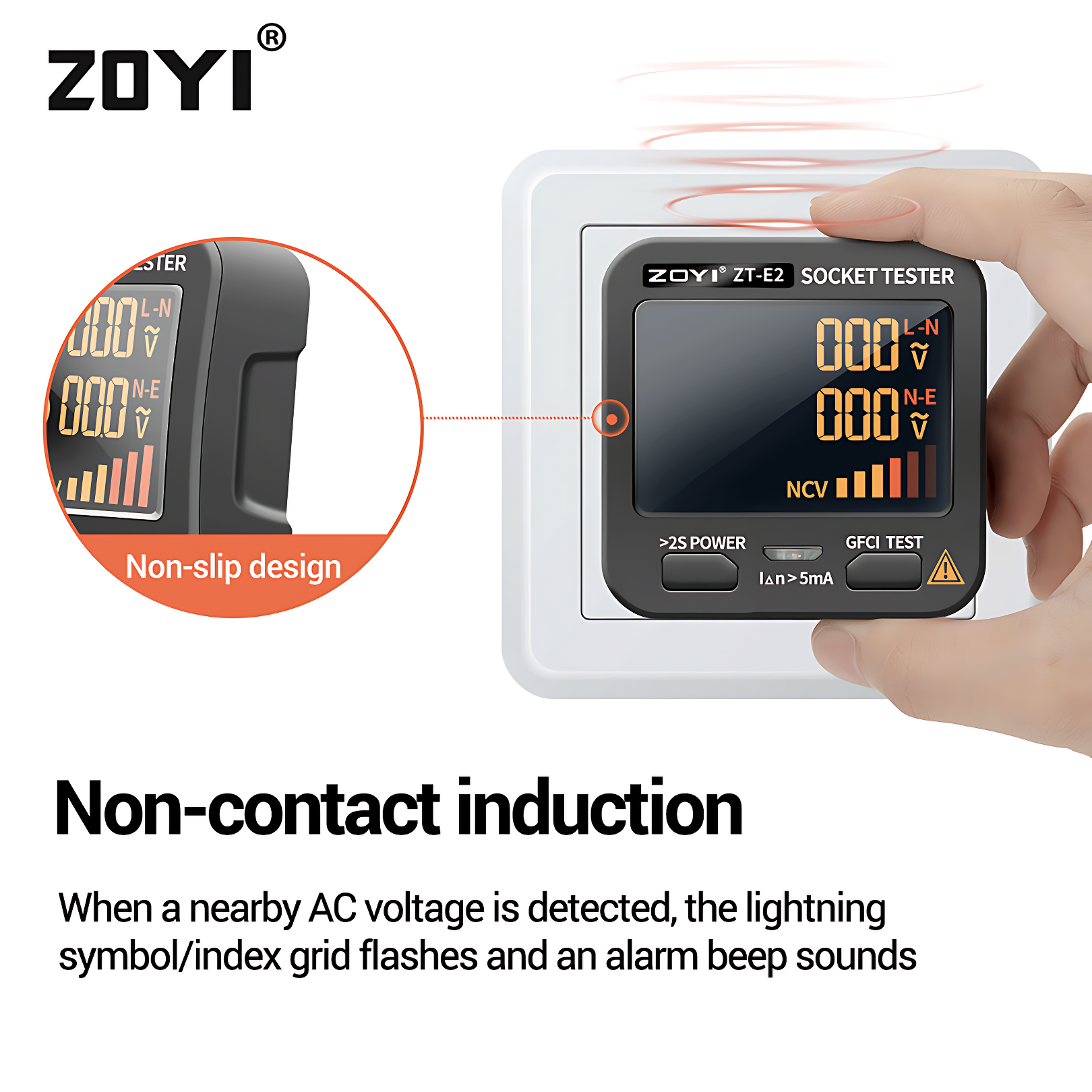 Jual ZOYI ZT-E2 Digital Socket Tester Smart Voltage Detector RCD EU ...
