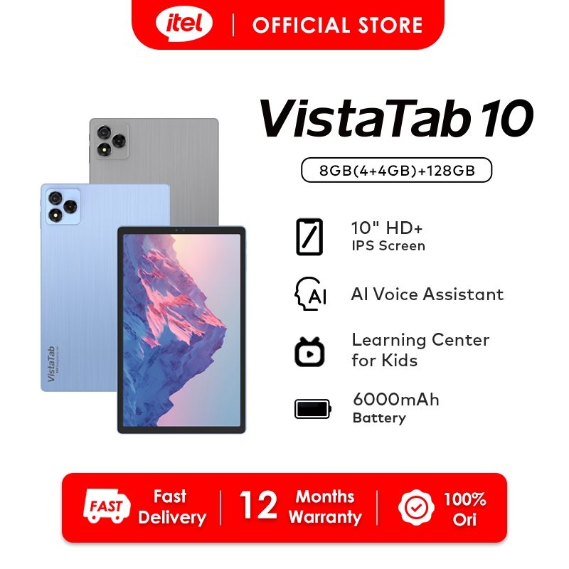 Jual itel VistaTab 10 Tablet- 4GB+128GB - 10.1" HD+ IPS Display Screen ...