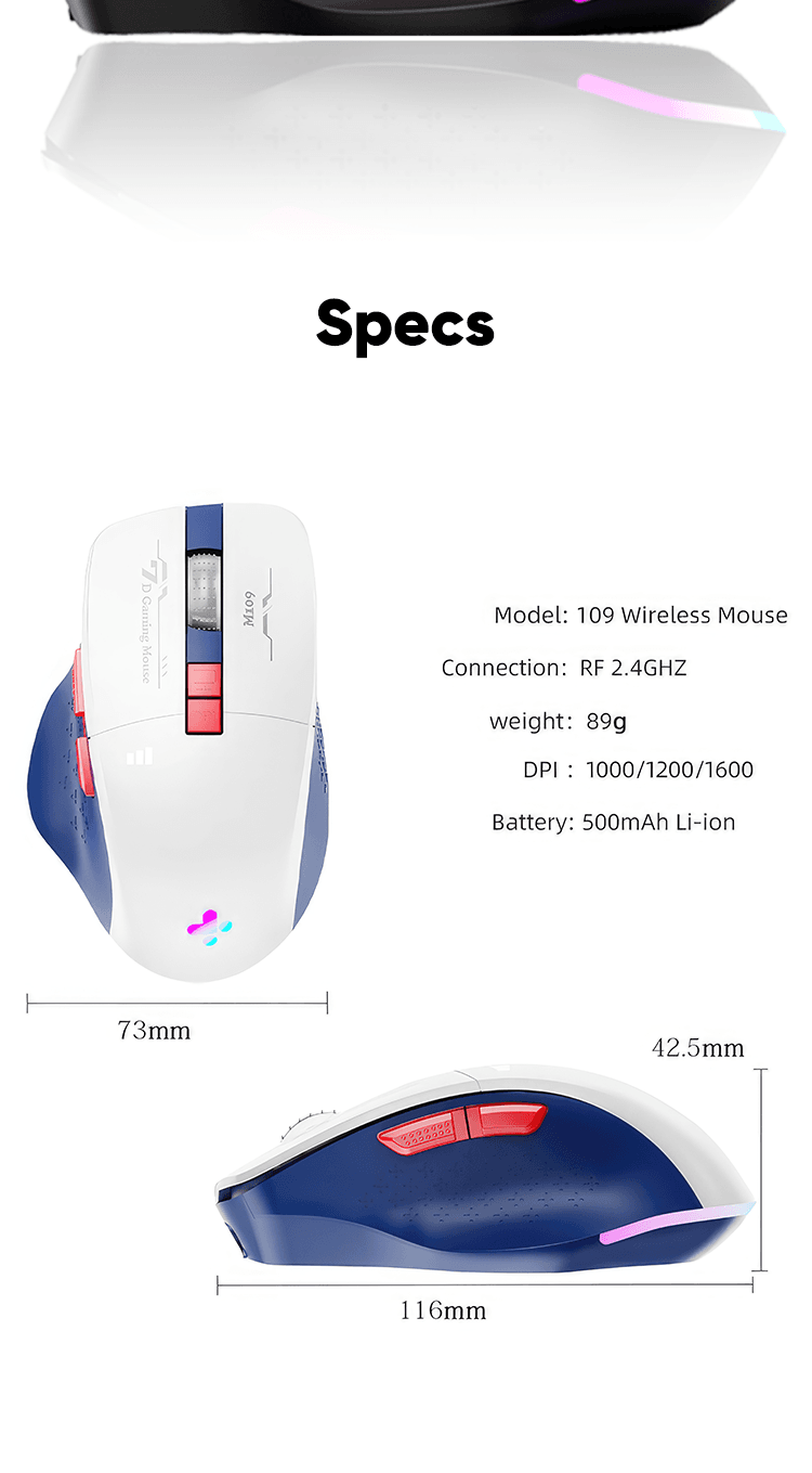 Jual MOFii Mouse Wireless Gaming Rechargeable Baterai Type-C Fast ...
