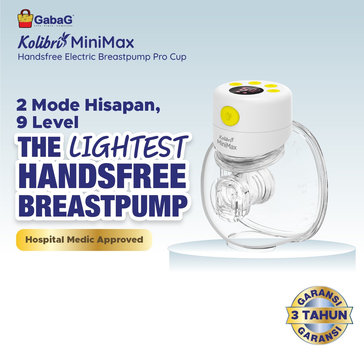 Jual Gabag - POMPA ASI GABAG Handsfree Breastpump - Kolibri Minimax ...
