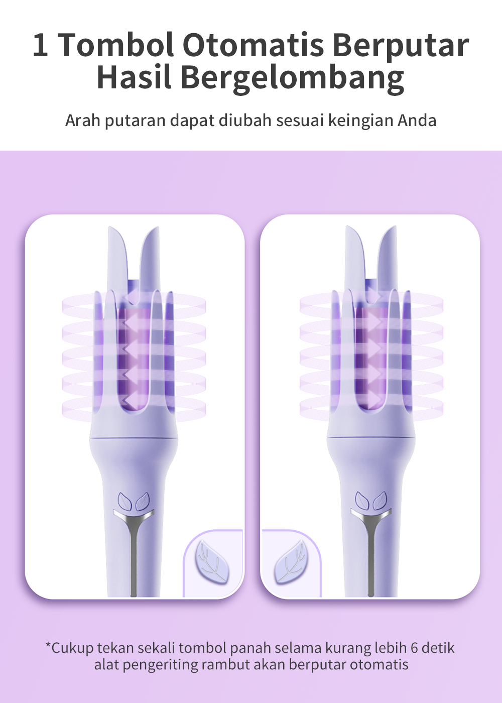 Jual Simplus Pink 32MM Otomatis Catokan Pengeriting Rambut 3 Tingkat suhu Hadiah Ulang Tahun ...