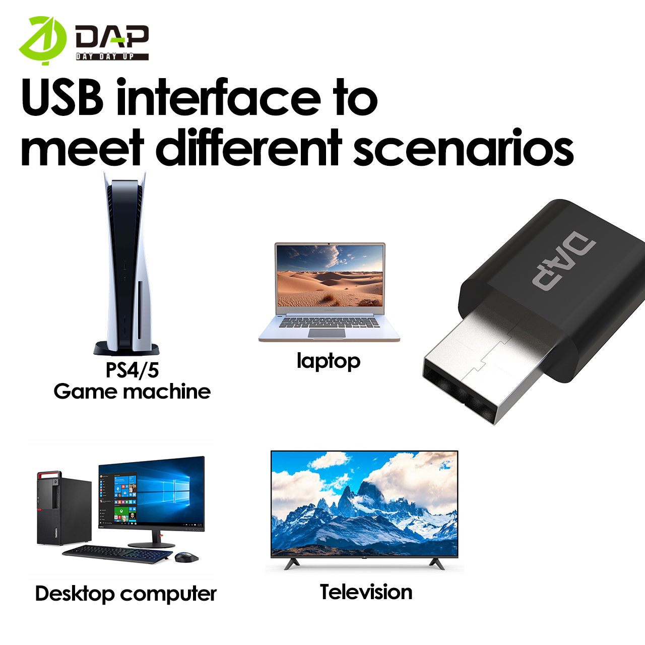 Jual DAP D-AU21 Cabel Audio Converter USB to Jack 3.5mm Suport A2DP ...