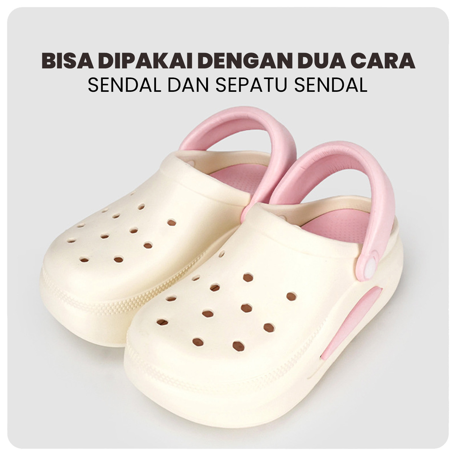 Jual ANGOLA Sepatu Sandal Wedges Jibbitz 6CM H28A Sepatu Sendal Fuji ...