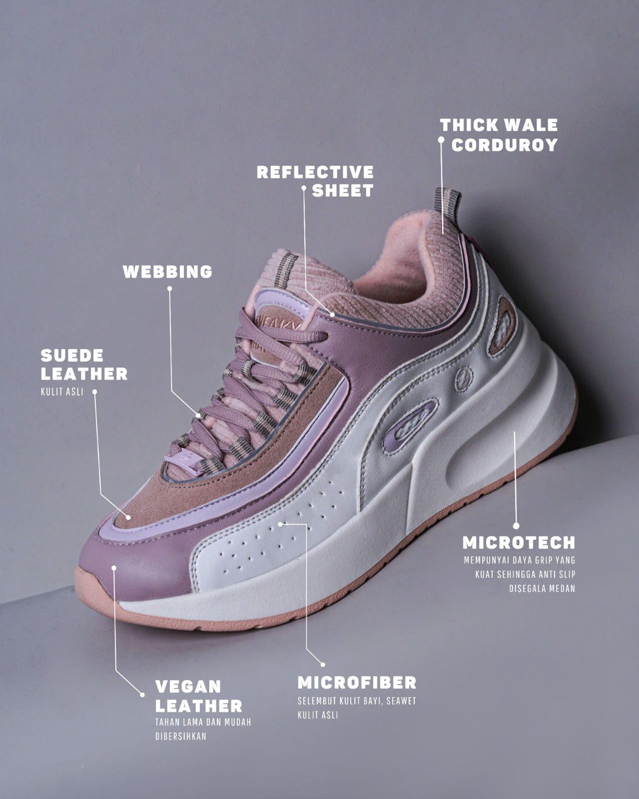 Jual SNEAKYPAIR Wind Viola Purple Sepatu Wanita Sneakers Shoes | Shopee ...