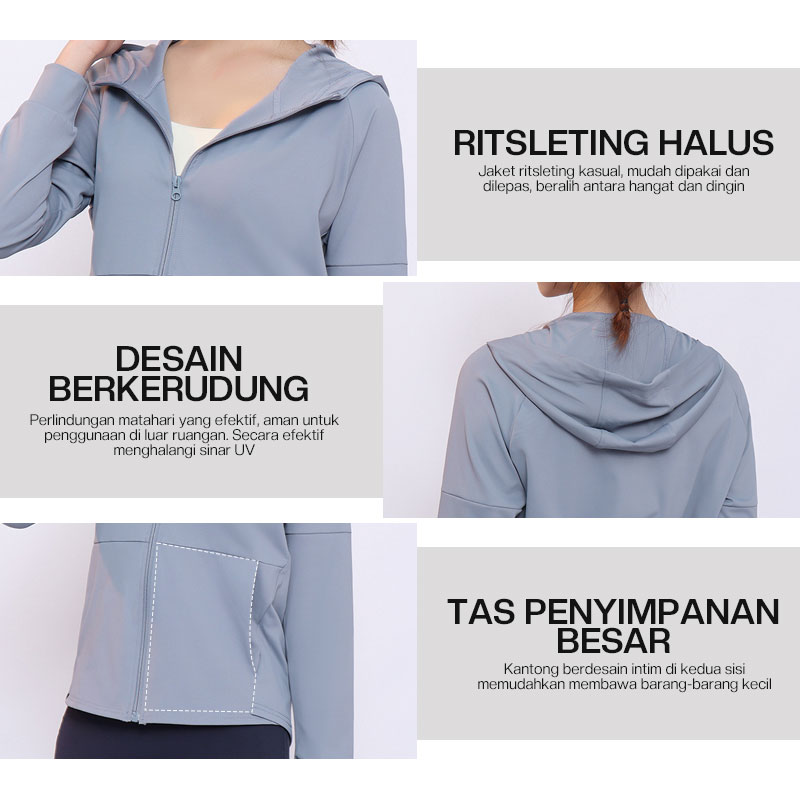 Jual RAGA Jacket Olahraga Wanita Perlindungan UV Wanita Longgar Nyaman ...