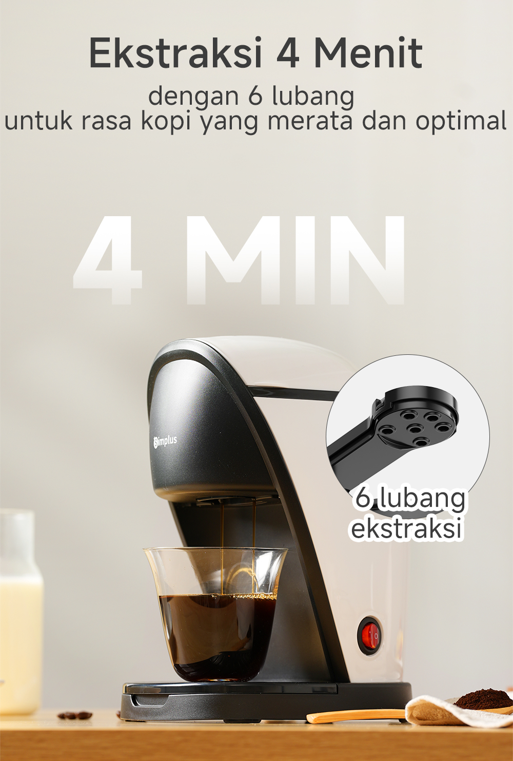 Jual Simplus Coffee Maker Mesin Kopi 250ml Multifungsi Mesin Pembuat ...