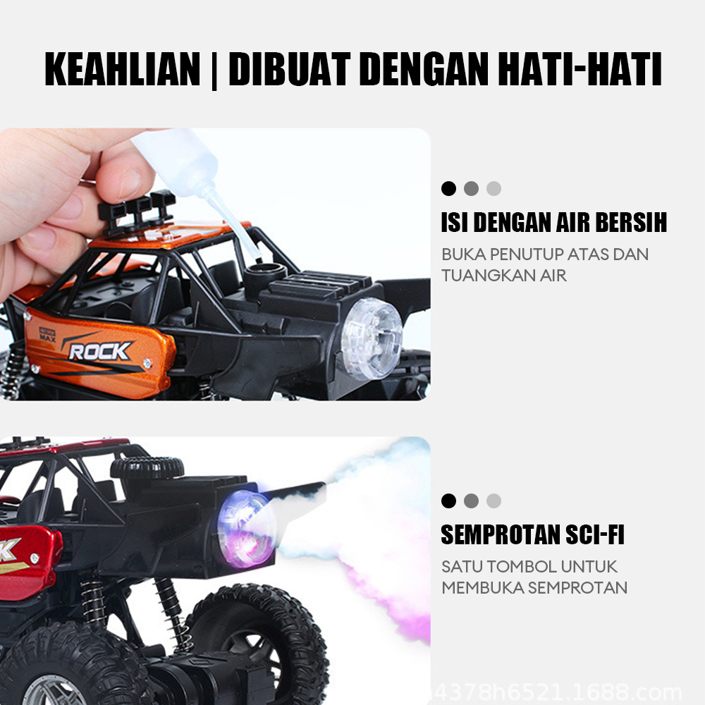Jual WETECH Mobil Remote Control Spray Mobil Mobilan Offroad Alloy Climbing Car RC Rock Crawler ...