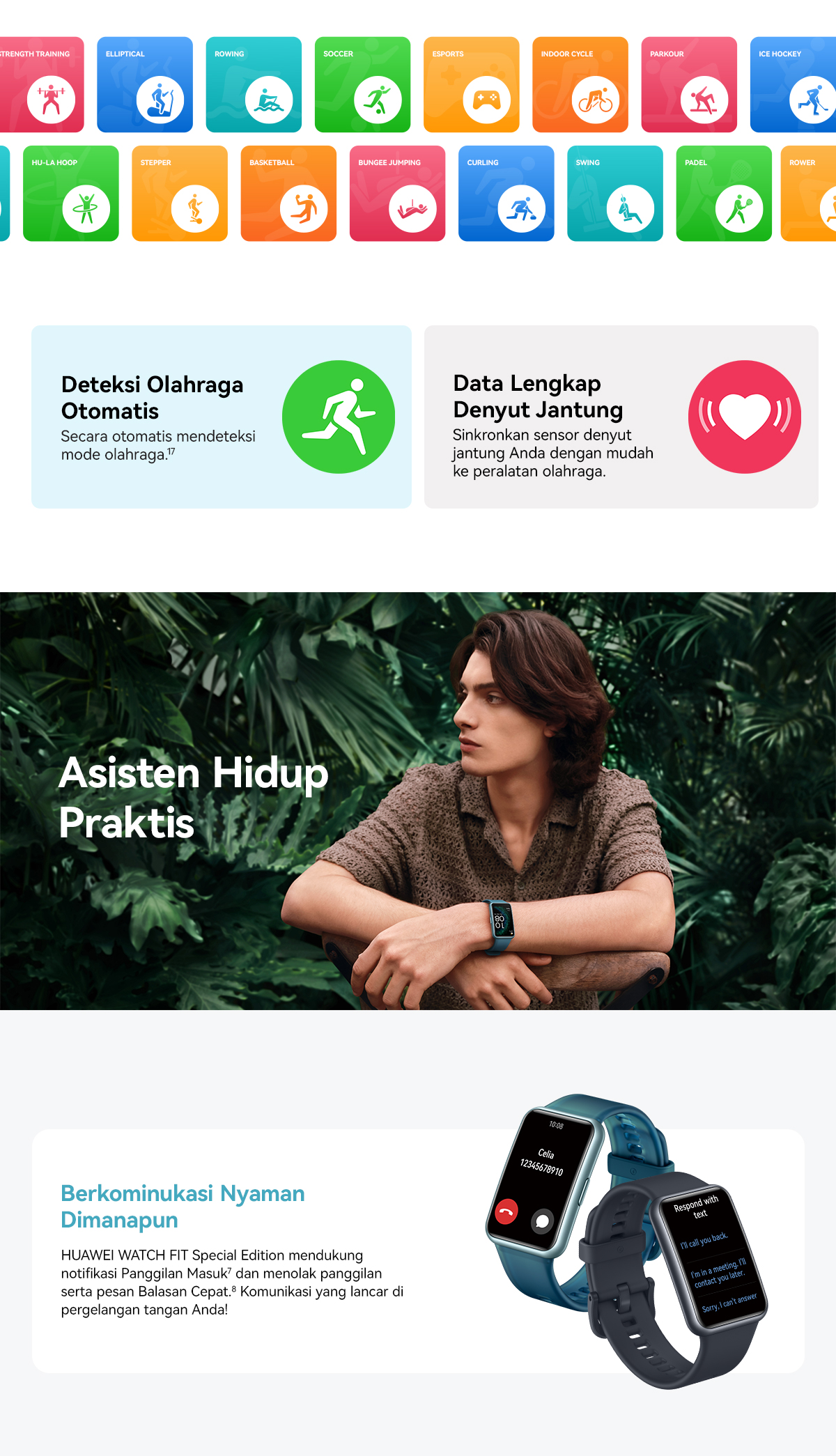 Jual HUAWEI WATCH FIT Special Edition Smartwatch | 1.64 HD AMOLED | 24/7 Active Health ...