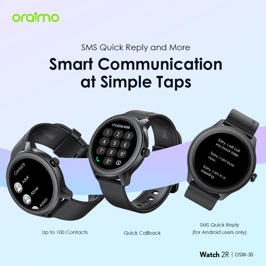 Jual oraimo Smart Watch 2R Jam Tangan Pintar 1.39" Screen Colorful 120 ...