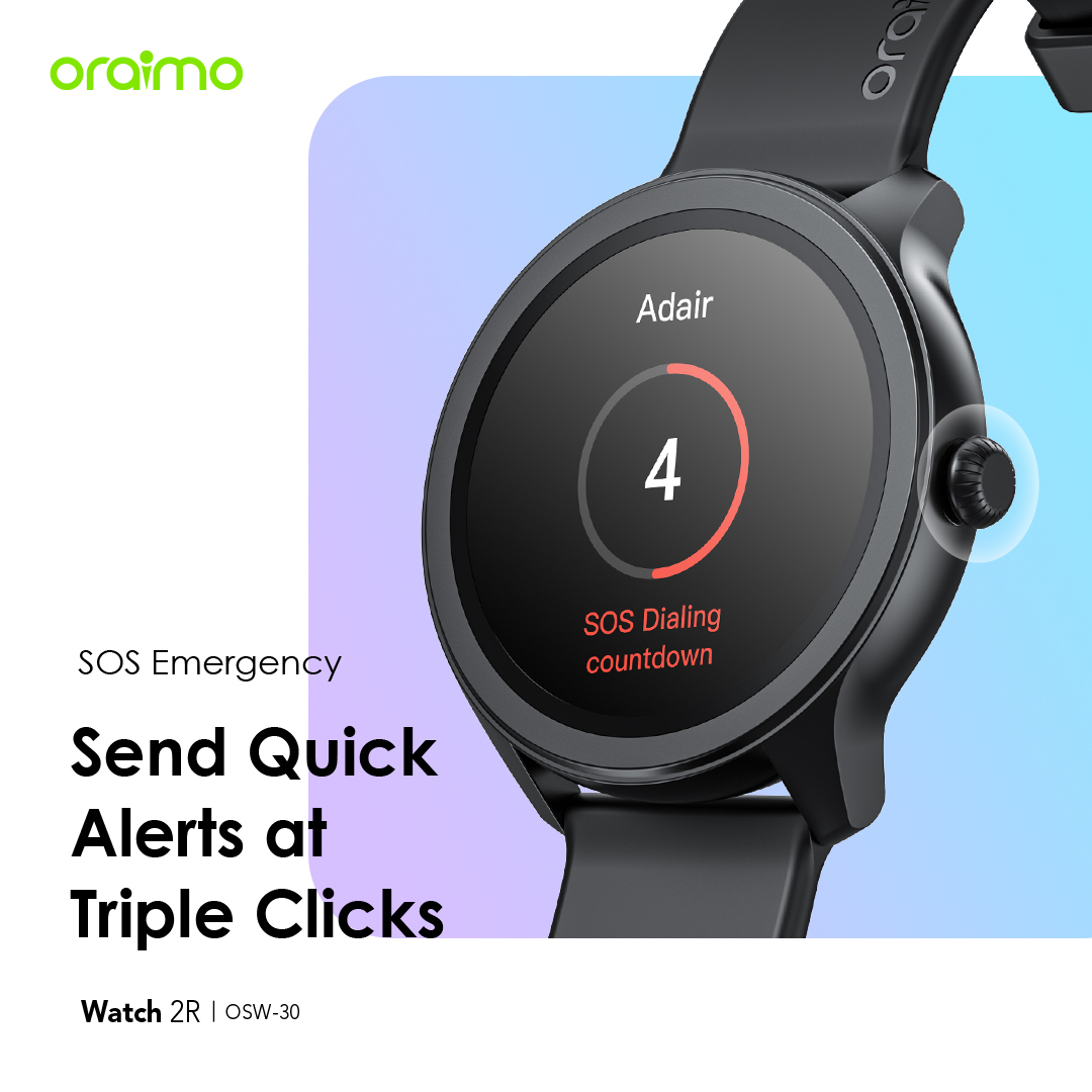Jual oraimo Smart Watch 2R Jam Tangan Pintar 1.39" Screen Colorful 120 ...