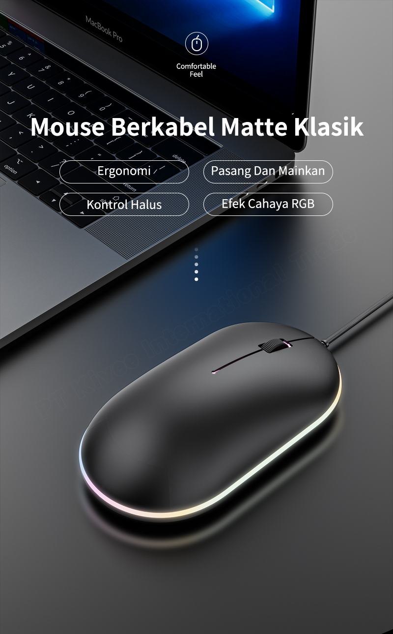 Jual BASIKE Mouse Wired Kabel USB Optical Mice Mini untuk Windows Mac ...