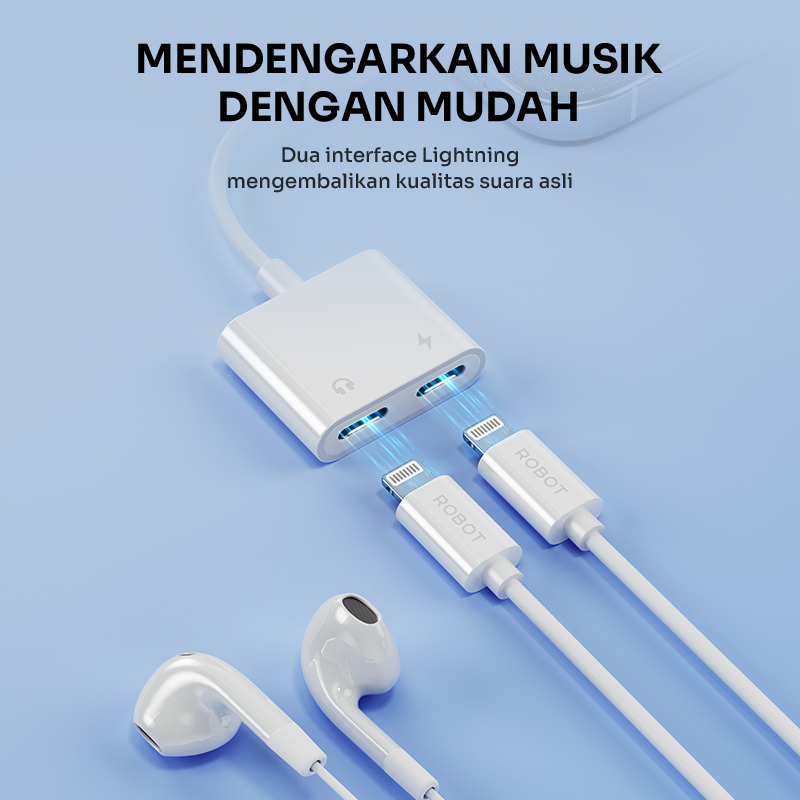 Jual ROBOT Converter RUL01 Lightning to Jack Audio 3.5mm Type C ...