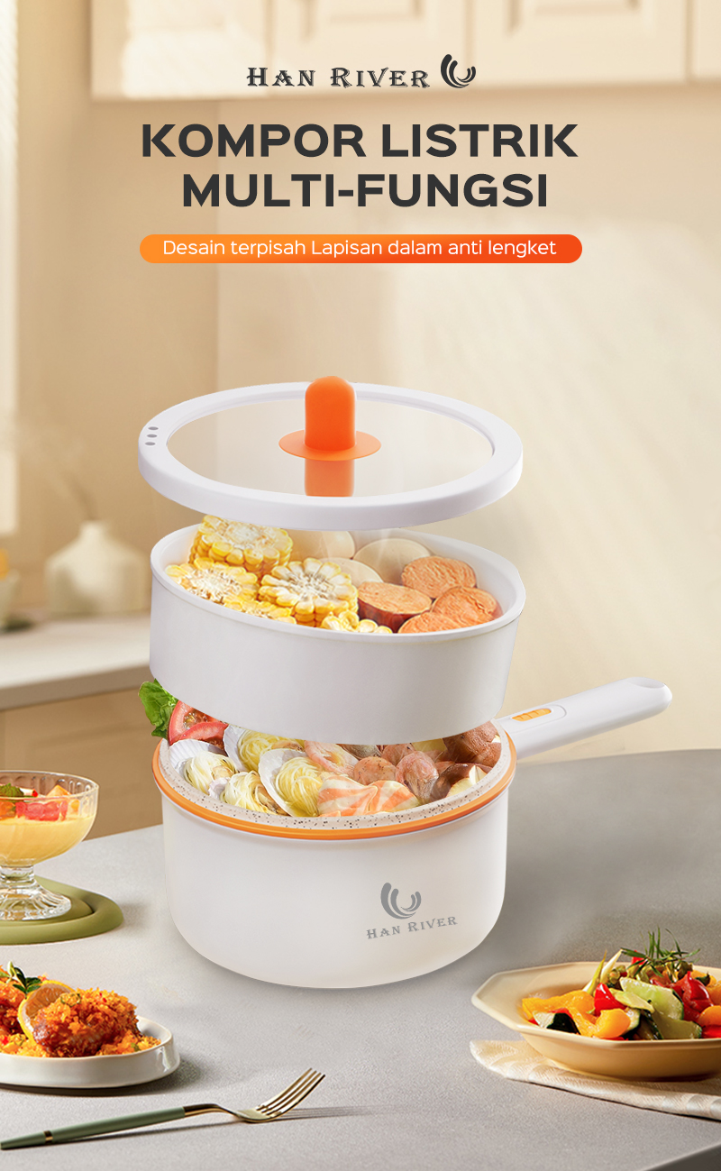 Jual HAN RIVER Panci Listrik HRDHG01 Fry Pan Electric (2in1) 2L panci ...