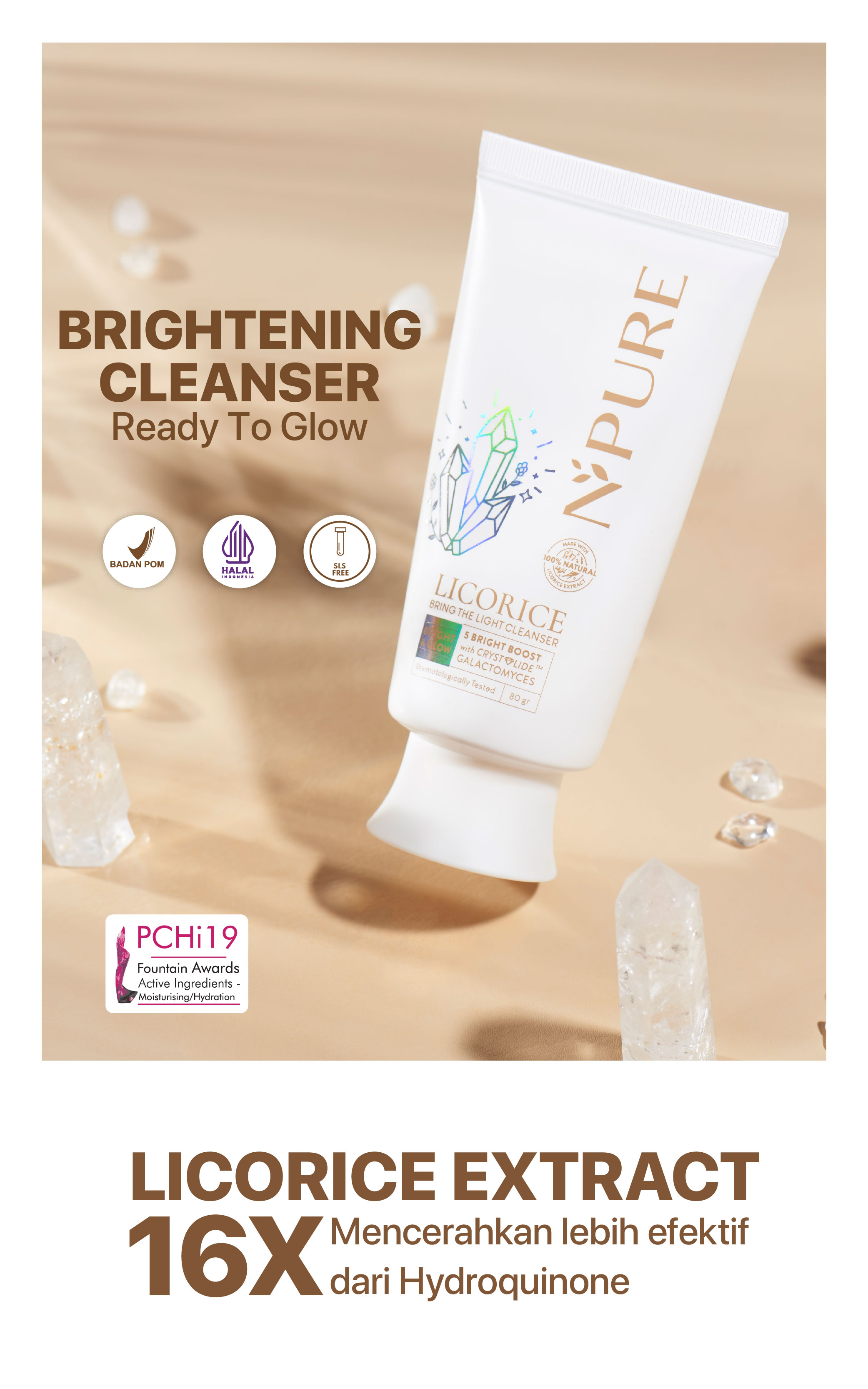 Jual NPURE Cleanser Licorice / Bring The Light / Sabun Pembersih Muka ...