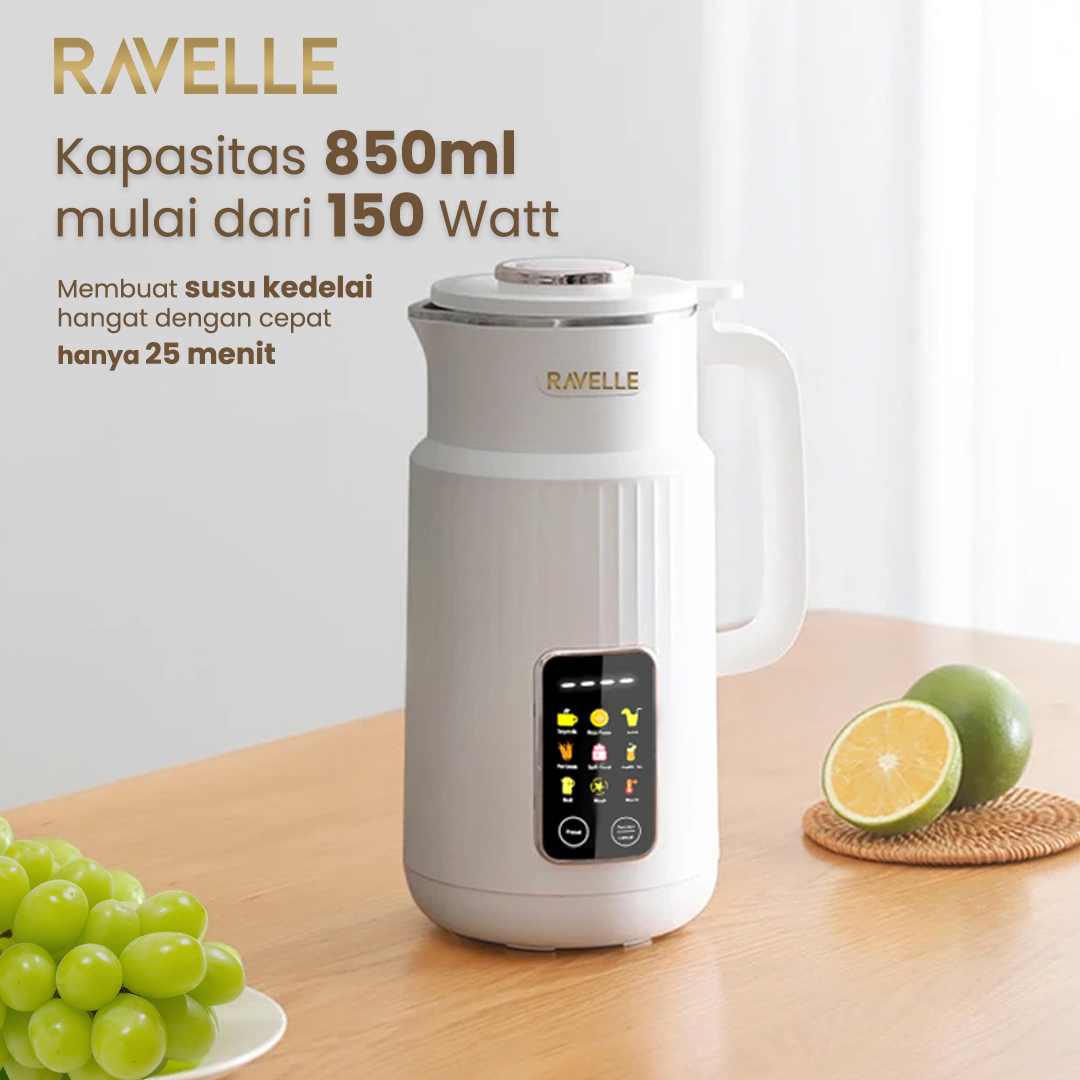 Jual RAVELLE VANTE Digital Soy milk Maker 850ml Suara Halus Korean Style 9 in 1 - Mesin ...