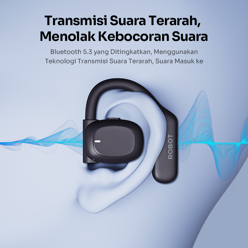 Jual ROBOT Open-Ear TWS Sporty Earphone Tipe OWS 2 Low Latency Suara ...