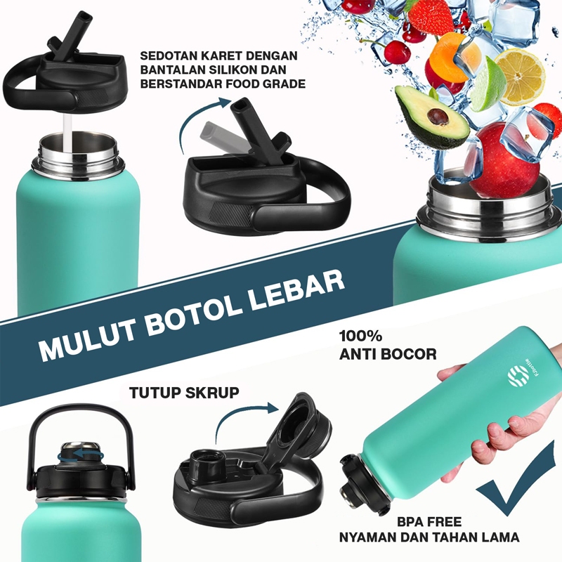 Jual FJbottle - SR2120 Botol Minum Tumbler Olahraga Stainless Steel 304 BPA free 950ML Free ...