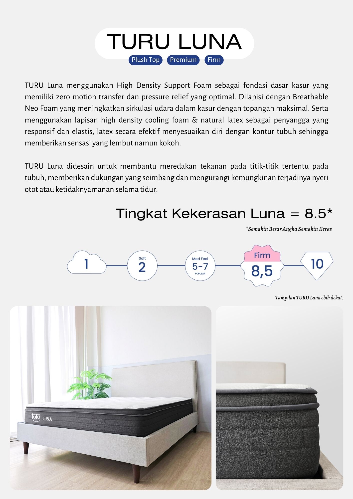 Jual Set Bundle Pocket Spring Bed TURU LUNA + Dipan PEANUT / OAT TURU - FULL SET TERMURAH ...