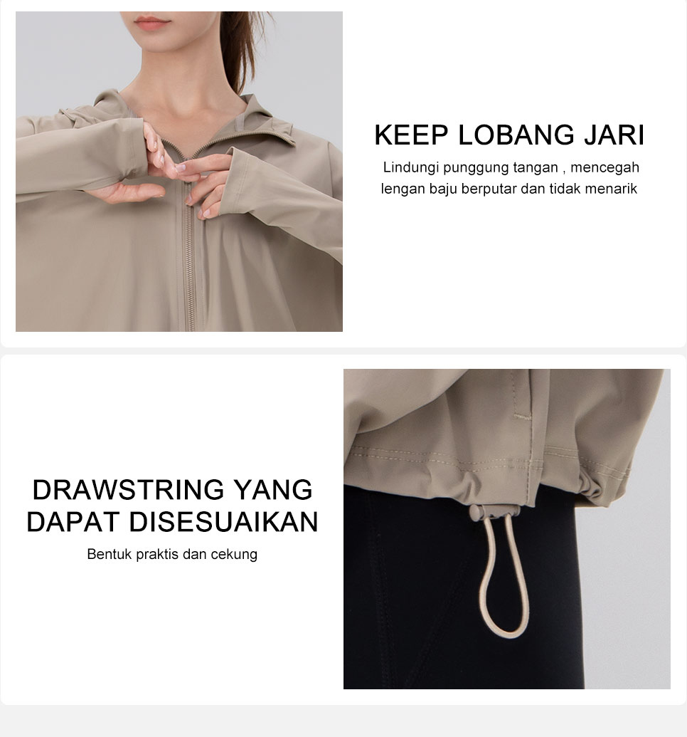 Jual Reytorrm Jaket Olahraga Wanita Jaket Anti UV UPF50+（WT006) | Shopee Indonesia